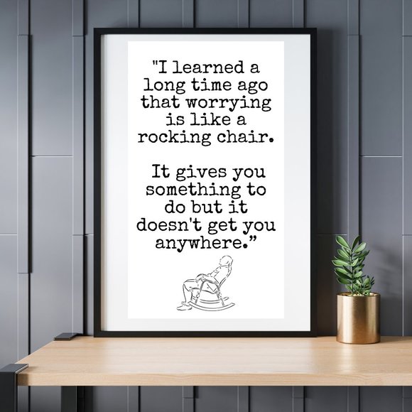 Wall Decor | I Learned A Long Time About Rocking Chairs Funny Quote ...